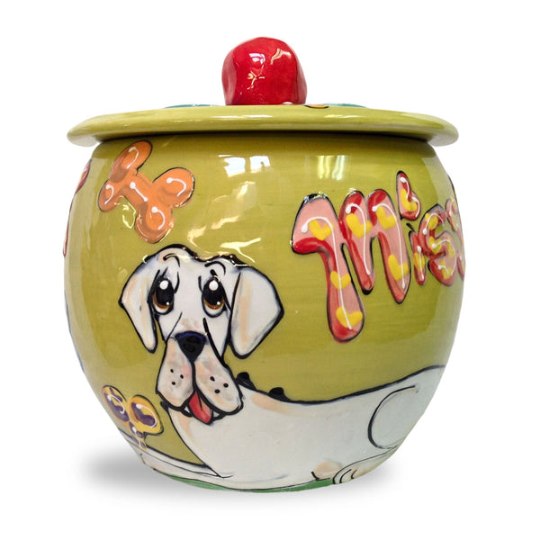 Personalized Great Dane Cookie Jar by Debby Carman – Faux Paw Productions