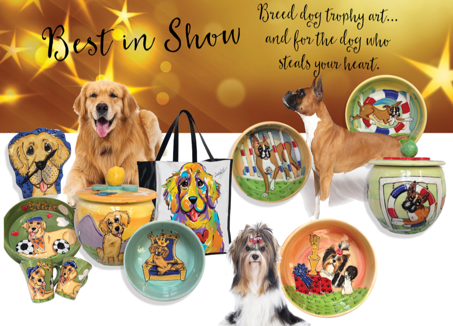 Custom Dog Show Trophies | Awards in Laguna Beach | Faux Paw Productions