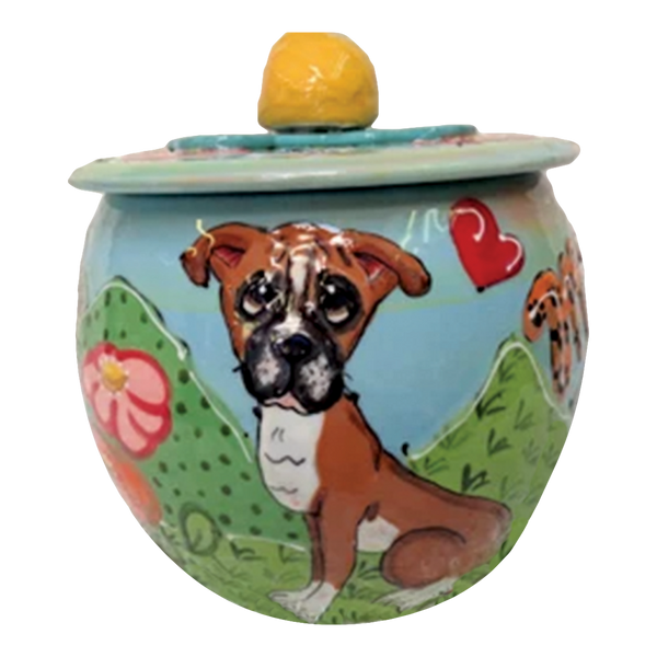 Boxer Dog Treat Jar | Debby Carman – Faux Paw Productions
