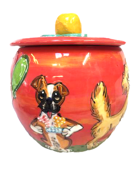 Boxer Dog Birthday Treat Jar | Debby Carman – Faux Paw Productions