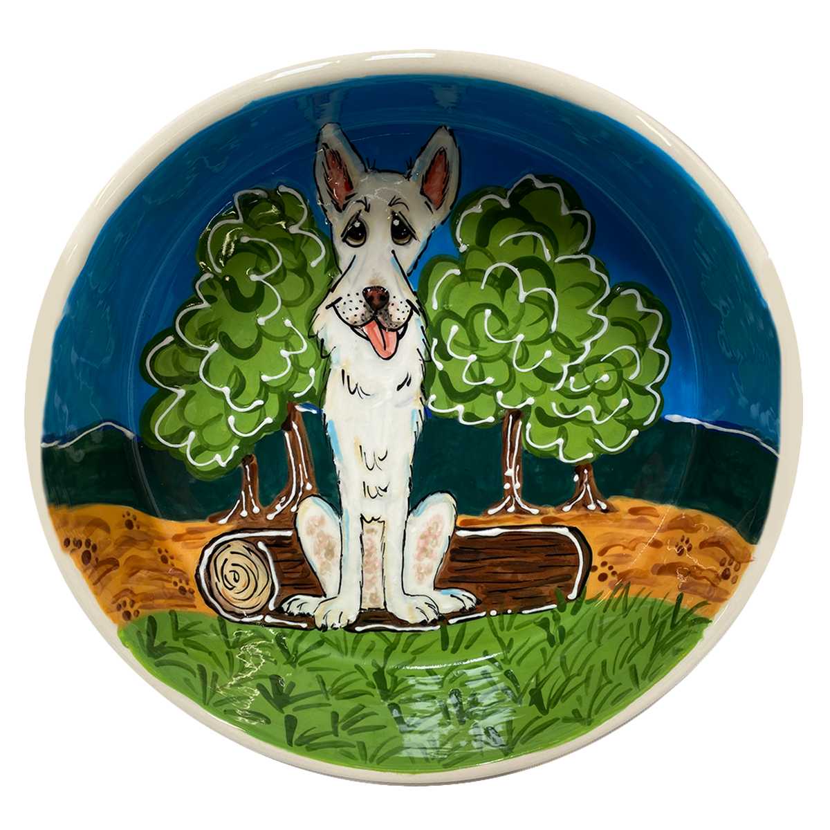 Personalized Husky Dog Bowls - Personalized Pet Ceramics | Faux Paw ...