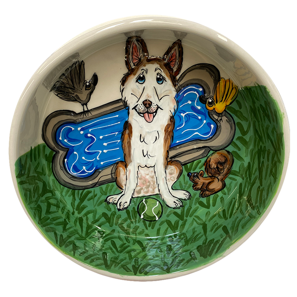Personalized Husky Dog Bowls - Personalized Pet Ceramics | Faux Paw ...