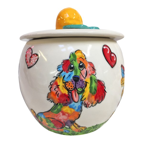 Cocker Spaniel Rainbow Palz™ Treat Jar – Faux Paw Productions
