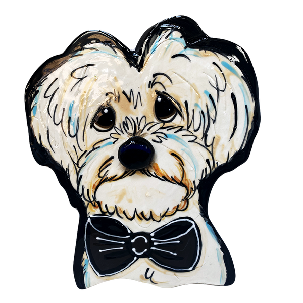 "Shih Tzu" Pottery Tile by Debby Carman | Faux Paw Productions