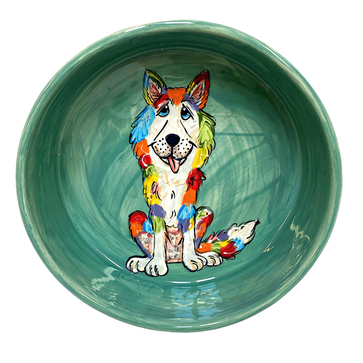 Personalized Husky Dog Bowls - Personalized Pet Ceramics | Faux Paw ...