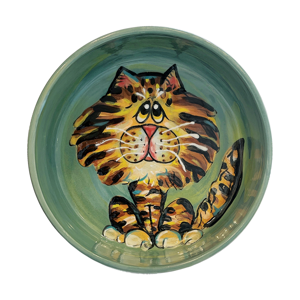 Kitty Cat Pottery Food and Water Bowl - by Debby Carman | Faux Paw ...