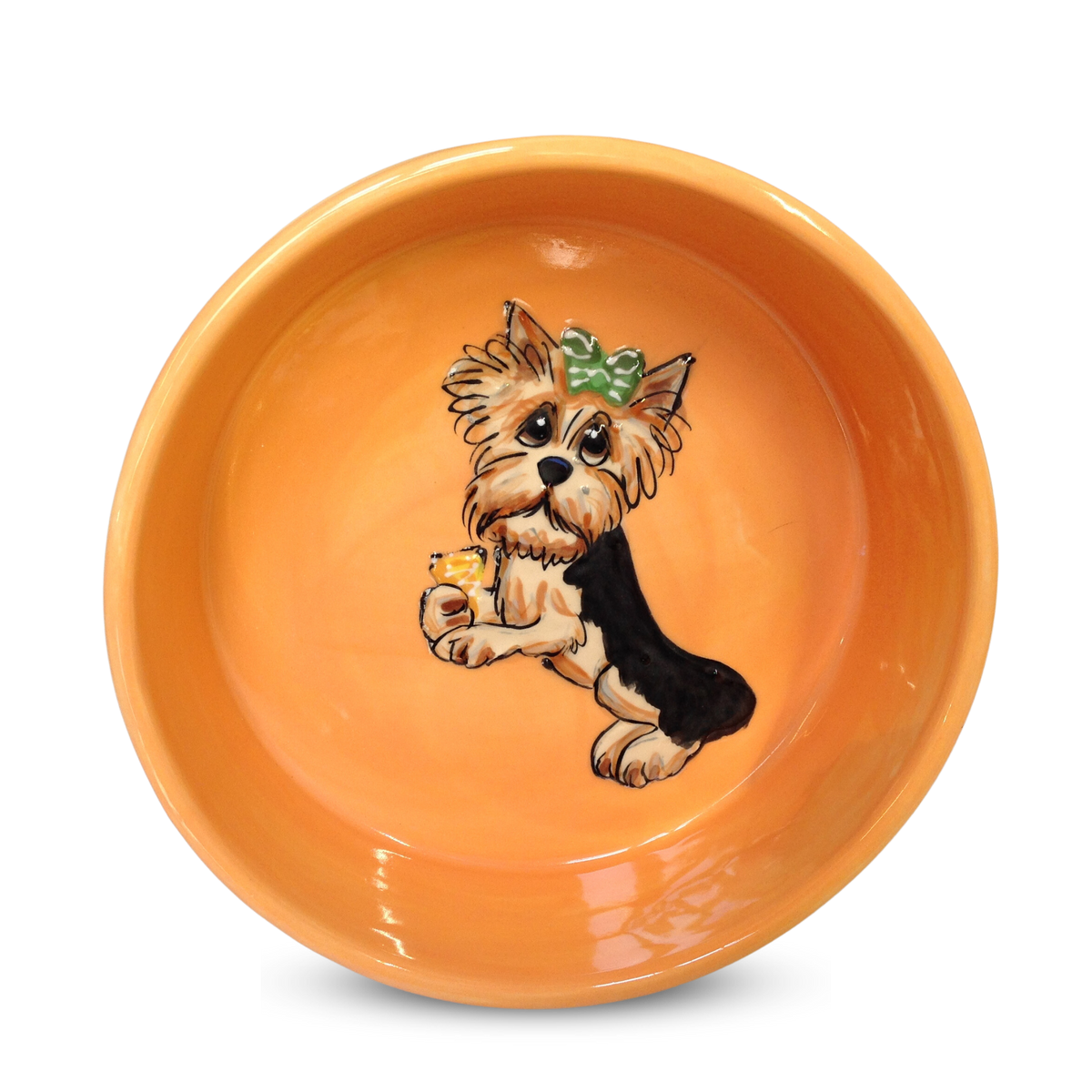 Yorkie Terrier | Custom Hand Painted Dog Bowls – Faux Paw Productions