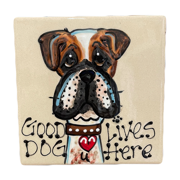 Boxer Decorative Tile – Faux Paw Productions